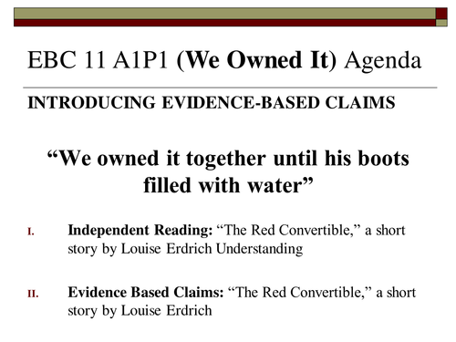 Evidence-Based Claims ELA/Literacy Units Gr 11 | Teaching Resources