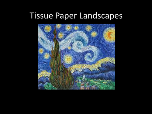 Tissue Paper Art Landscapes