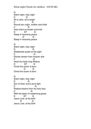 Christmas Carols. Silent Night and music | Teaching Resources