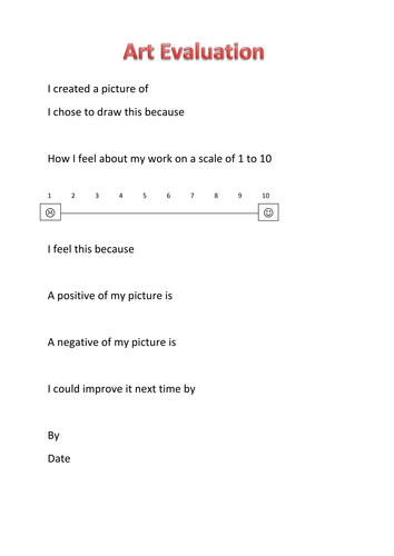 Student Self-Evaluation Pack (End of Term, End of Year, End of Lesson ...