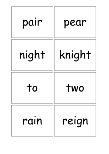Homophones game | Teaching Resources