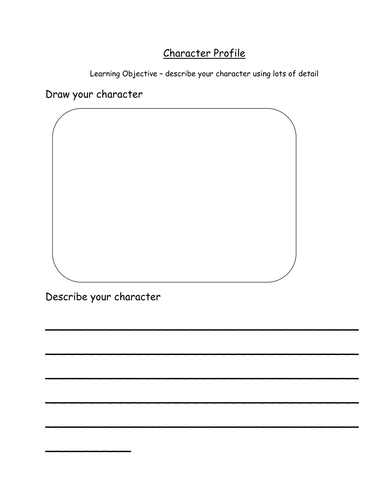Character profile | Teaching Resources