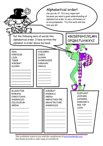 ALPHABETICAL ORDER | Teaching Resources