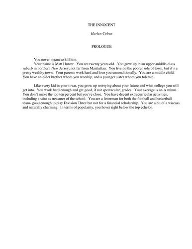 Sentence and punctuation - The Innocent worksheet | Teaching Resources