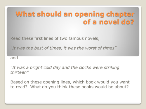 Holes - Opening Chapter Lesson PP | Teaching Resources