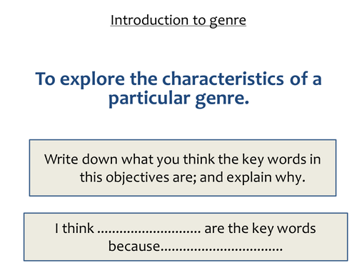Introduction to Genre | Teaching Resources