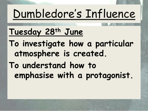Harry Potter - Dumbledore’s Influence | Teaching Resources