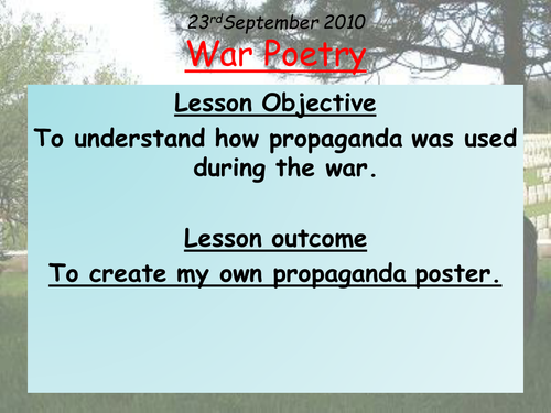 All Quiet on the Western Front: propaganda | Teaching Resources