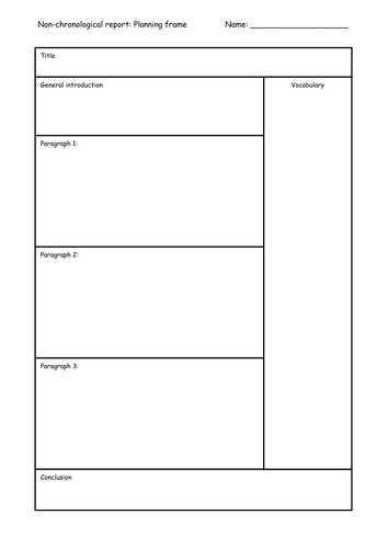 Non-Chronological Reports- Year 5 Planning by - UK Teaching Resources - TES
