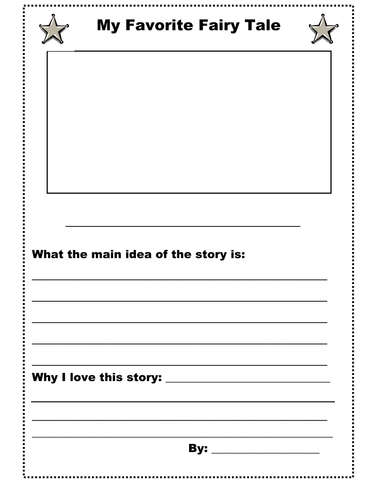 Favorite Fairy Tale sheet | Teaching Resources