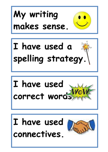 Writing checklist | Teaching Resources Writing checklist | Teaching Resources