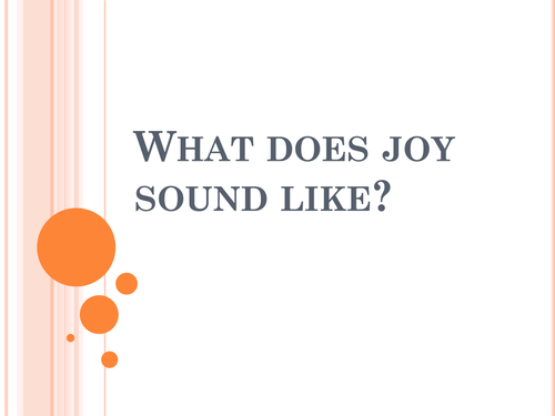 Painting Pictures with Words -The Sound of Joy | Teaching Resources