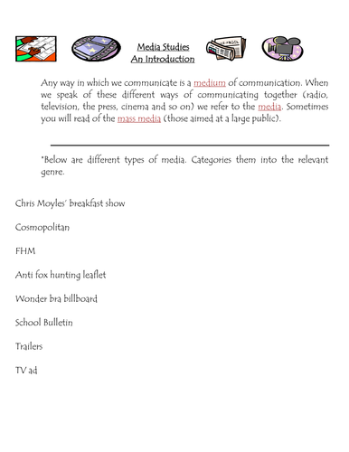 An introduction to media studies | Teaching Resources