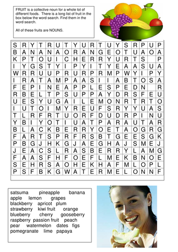 Nouns wordsearch | Teaching Resources