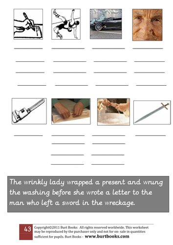 SILENT W WORKSHEET 2 | Teaching Resources