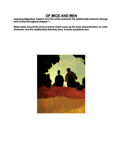 Analysis of Chapter 1: Of Mice and Men | Teaching Resources
