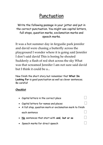 Punctuation and Writing Wordsearch by Rachel___ - UK Teaching Resources ...