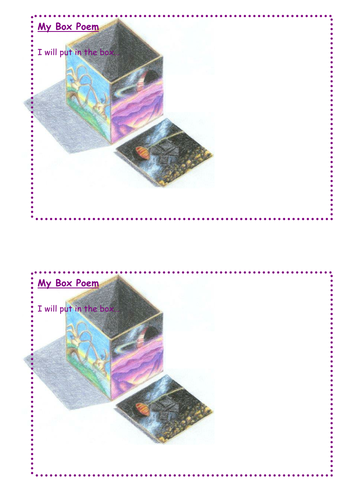 Writing poetry - box poem - creative task | Teaching Resources