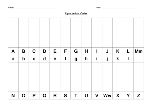 Alphabetical order book | Teaching Resources