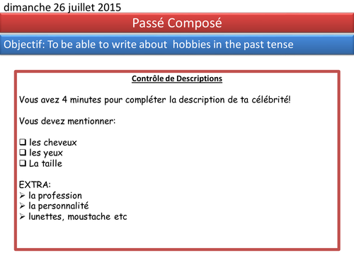 Intro to Passe Compose | Teaching Resources