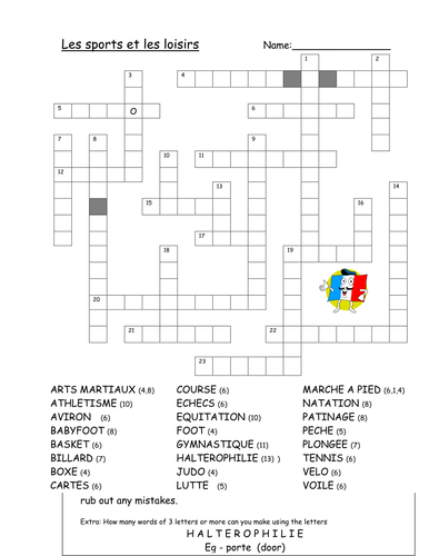 les sports et les loisirs | Teaching Resources