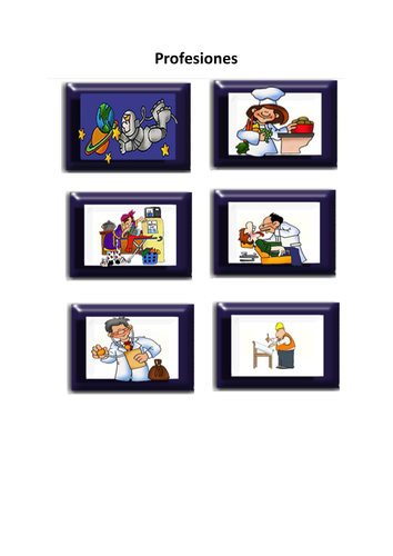 Profesiones - memory cards | Teaching Resources