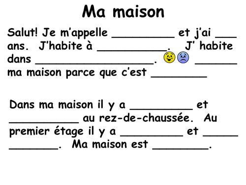 Ma maison - preparation for a writing assessment | Teaching Resources