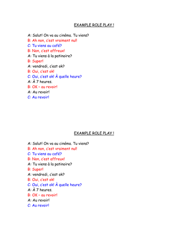 Invitations Role Play | Teaching Resources