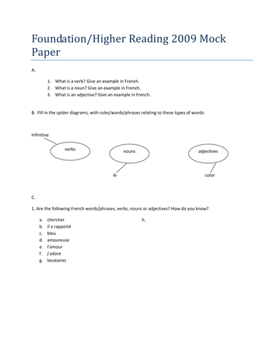Test feedback | Teaching Resources