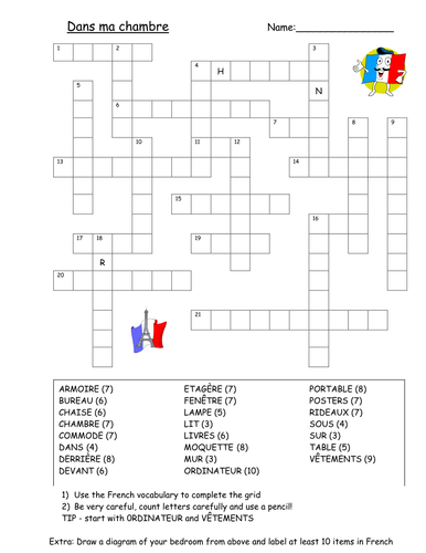 Ma chambre - puzzle | Teaching Resources