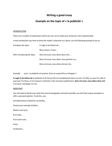 Writing an essay | Teaching Resources