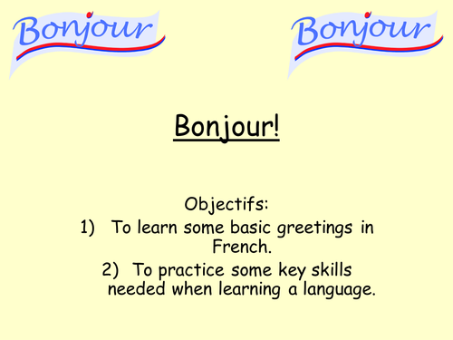Bonjour! Greetings & the alphabet in French by maryjane1969 - Teaching ...