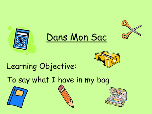 Dans Mon Sac | Teaching Resources