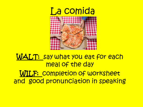 La comida | Teaching Resources