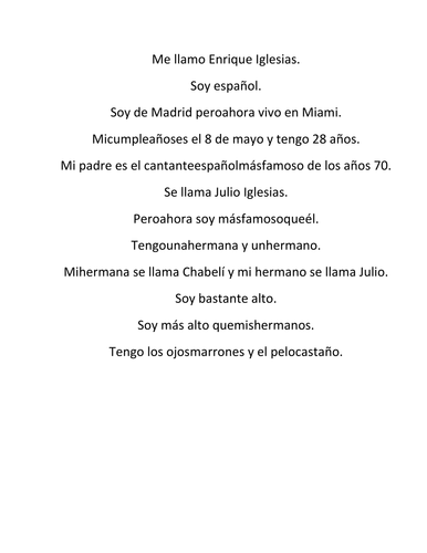 Nos presentamos | Teaching Resources