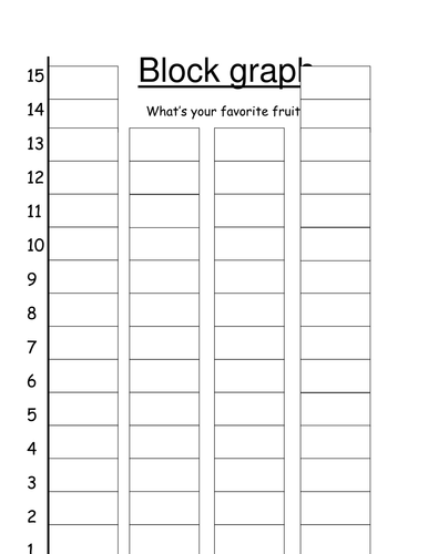 Block graph - favorite fruit | Teaching Resources