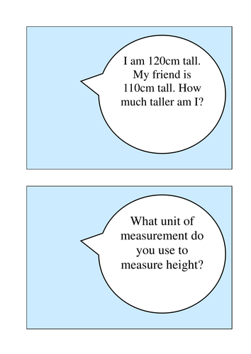 Question posters for height chart wall display | Teaching Resources