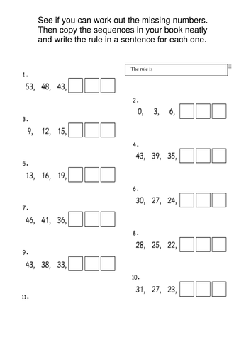 Number patterns challenge | Teaching Resources