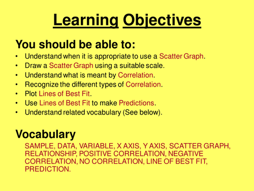 Scatter Graphs and Correlation Introduction | Teaching Resources Scatter Graphs and Correlation Introduction | Teaching Resources