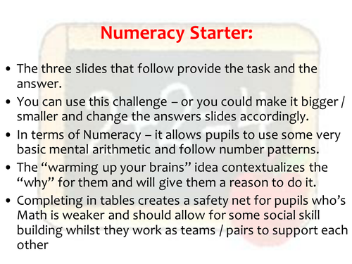 Numeracy Across the Curriculum - InsideThe Box | Teaching Resources Numeracy Across the Curriculum - InsideThe Box | Teaching Resources