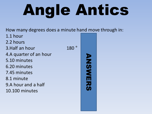 Angle starter | Teaching Resources