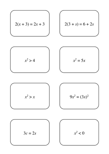 Algebra - Equations | Teaching Resources