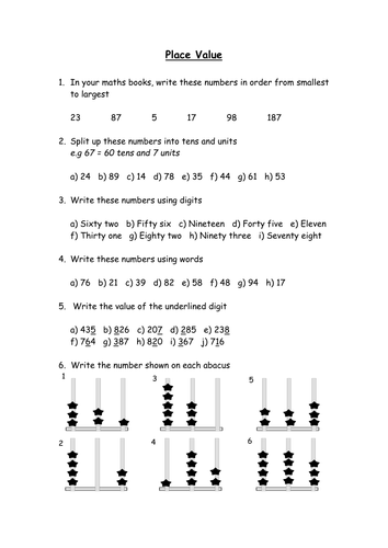 Place value revision quiz by groov_e_chik - Teaching Resources - TES