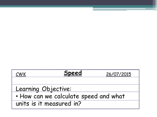 How Fast? | Teaching Resources