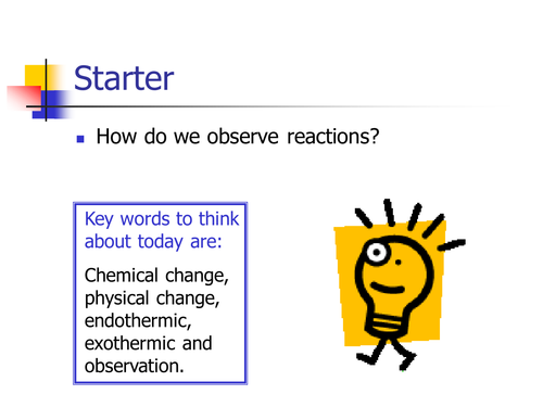 Chemical reactions lesson | Teaching Resources