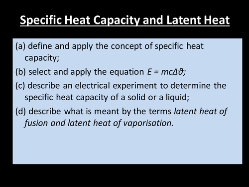 specific heat capacity by julieannetteburr - Teaching Resources - TES