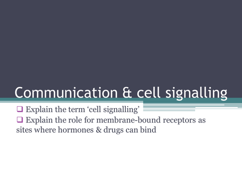 Cell signalling | Teaching Resources