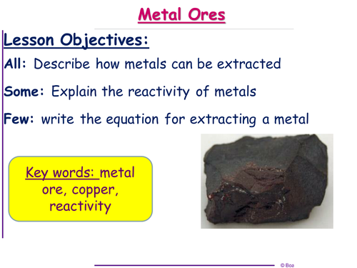 Metal and Non Metal Oxides - Low Ability by Microbex - Teaching ...