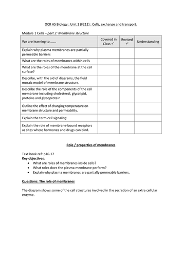 Assessment: Cell Membrane | Teaching Resources