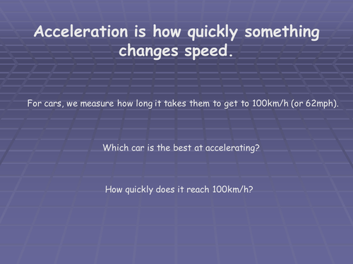 Acceleration PowerPoint | Teaching Resources